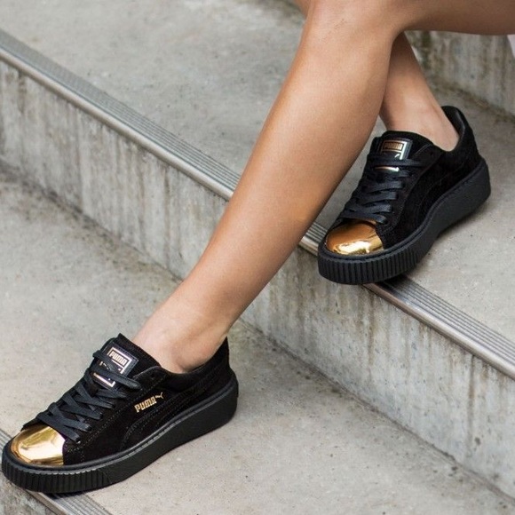 Puma | Shoes | Puma Gold Toe Sneakers | Poshmark